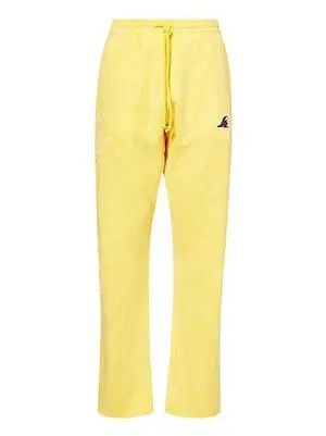 HELLSTAR Mad Sun Straight-leg Cotton-jersey Jogging Bottoms - Yellow