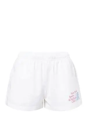 SPORTY & RICH Cotton-jersey Shorts - White