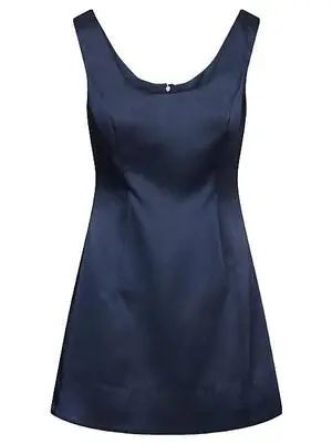 REFORMATION Franceska Scoop-neck Mini Dress - Blueberry