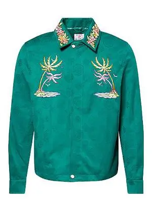 Casablanca Diamond Monogram Cotton Jacket - Green