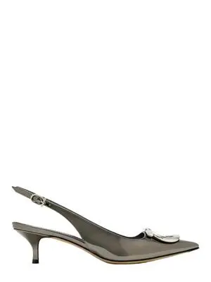 FERRAGAMO Sara Slingback Pumps - Grey
