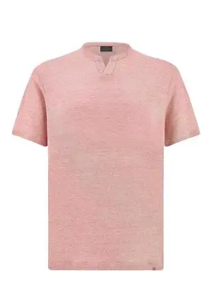 Paul & Shark Open-collar Jersey T-shirt - Pink