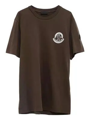 Moncler Logo-patch T-shirt - Brown