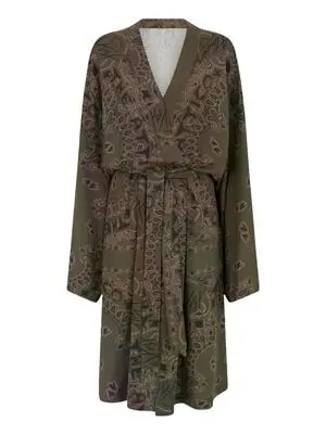 Attico Paisley-print Kaftan - Green
