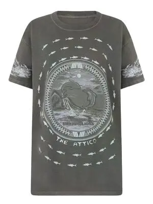 Attico Graphic-print T-shirt - Grey