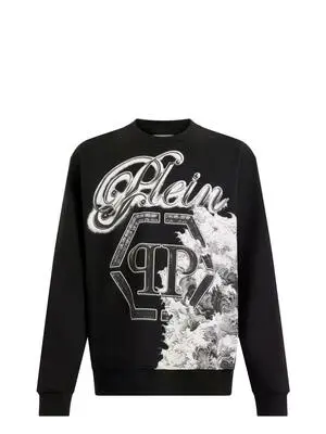 Philipp Plein Graphic Print Crew-neck Sweatshirt - Black