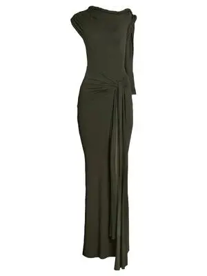 AXEL 113 Tiana Twisted Maxi Dress - Green