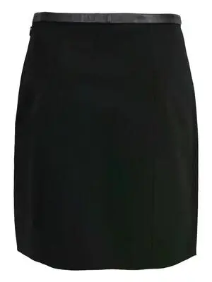 Alexander Wang Leather-trimmed Pencil Skirt - Black