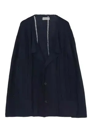 Yohji Yamamoto Openwork Cardigan - Blue