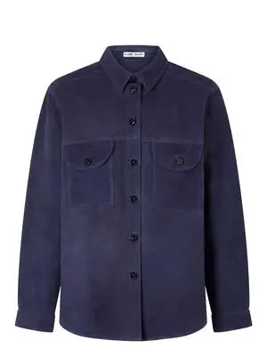BLAZÉ MILANO BLAZÉ Milano Berber Suede Shirt Navy