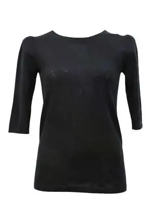 Valentino Garavani Quarter-sleeve Top - Black