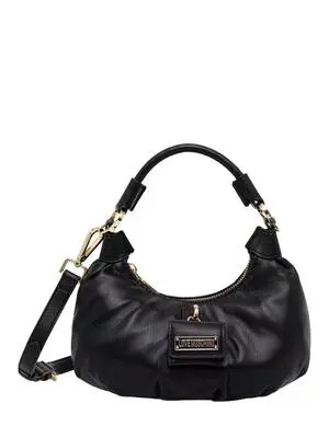 Moschino Logo-plaque Shoulder Bag - Black
