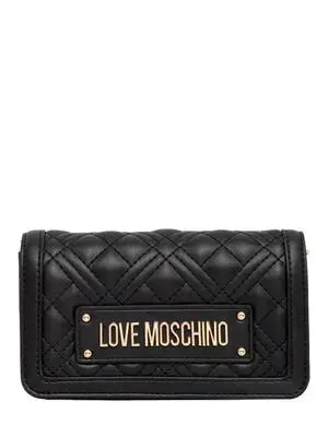 Moschino Quilted Chain-strap Mini Bag - Black