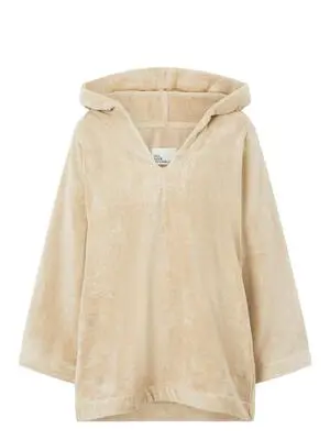 Lisa Marie Fernandez Hooded Cotton-terry Tunic - Neutrals
