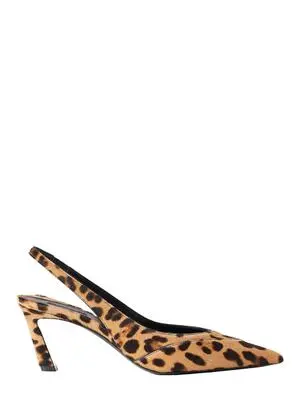 Givenchy Leopard-print Calf-hair Slingback Pumps - Animal Print