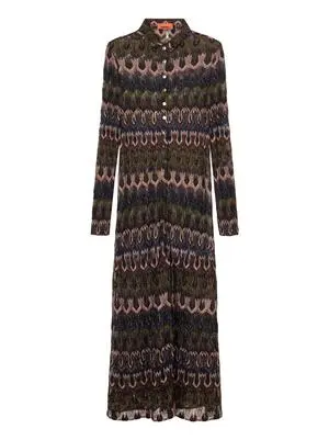 Missoni Metallic Crochet-knit Cardigan - Brown
