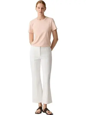 Theory Seamed Kick Pant - White