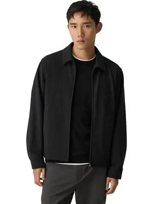 Theory Blouson Jacket In Precision Ponte Black