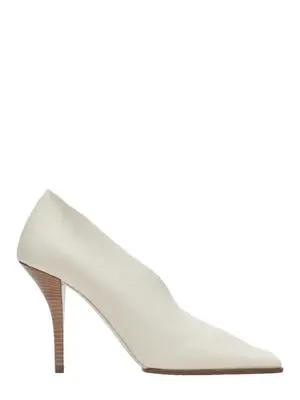 Alaïa Soft Square Leather Pumps - Beige