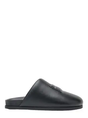 Givenchy Label Flat Mules - Black