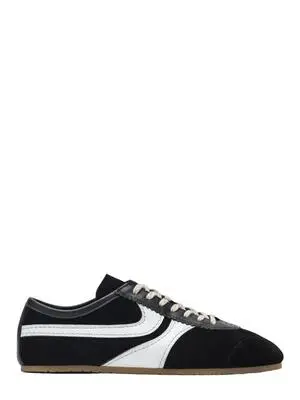 Dries Van Noten Leather And Suede Sneakers - Black