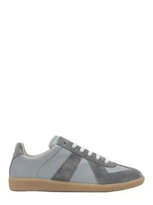 MAISON MARGIELA Replica Leather And Suede Sneakers - Grey
