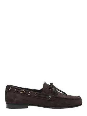 Valentino Garavani Suede Lace-up Loafers - Brown