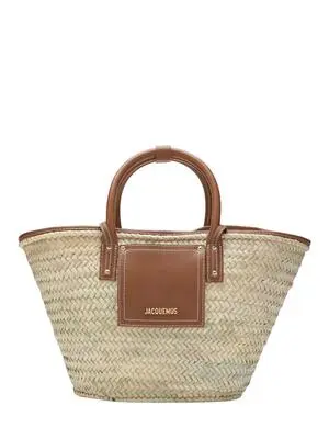 Jacquemus Le Panier Soli Raffia Bag - Brown