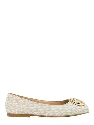Michael Kors Logo Leather Slide Sandals - Neutrals