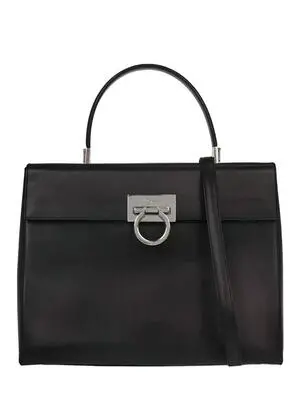 FERRAGAMO 1990-2000s Gancini Tote - Black