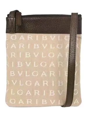 BVLGARI 1990-2000s Logomania Cross Body Bag - Neutrals