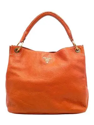 Prada 2010-2016 Vitello Daino Hobo Bag - Orange