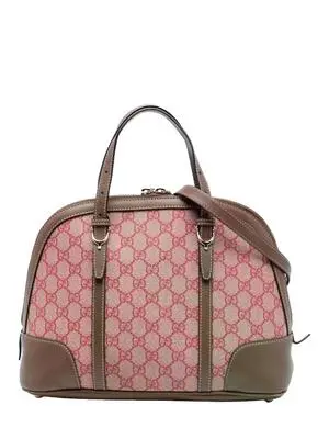 Gucci Small Gg Supreme Dome Satchel - Brown