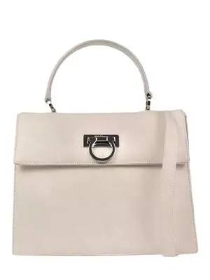 FERRAGAMO 1990s-2000s Gancini Leather Tote Bag - Neutrals
