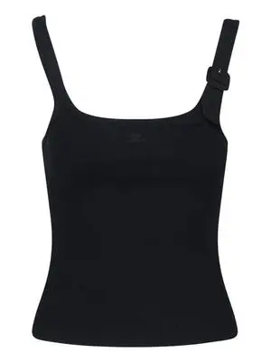 COURREGES Buckle 90s Tank Top - Black