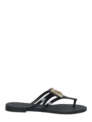 Dolce & Gabbana Dg Thong Sandals - Black