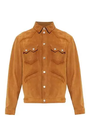 Dsquared2 Leather Jacket With Pockets - Brown