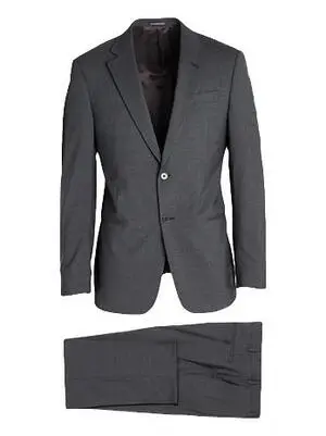 Emporio Armani Suit Charcoal Size Virgin Wool, Elastane - Grey