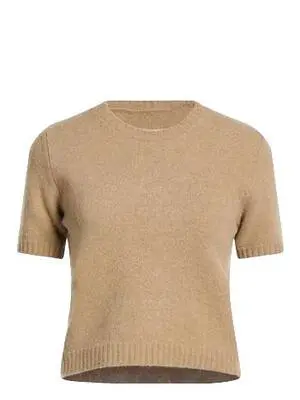 MAISON MARGIELA Wool Short Sleeve Sweater - Beige