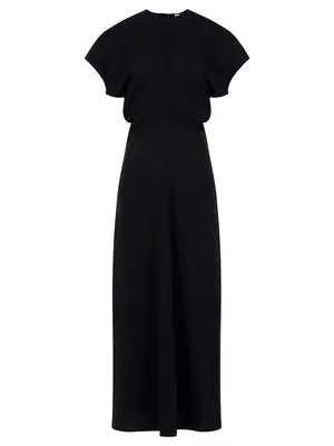 TOTEME Slouch Waist Wool Dress - Black