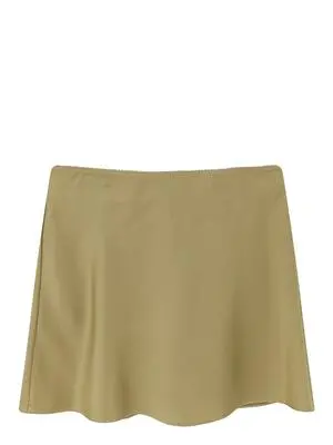 DUNST Satin Skirt With Shorts - Green