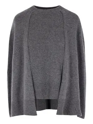 TOTEME Cashmere Crew Cape Knit - Grey