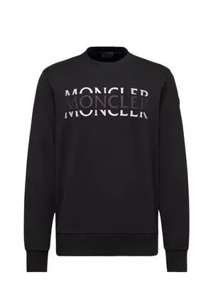 Moncler Cotton Sweatshirt With Logo - Black