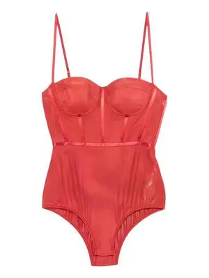 Zimmermann Rebellion Corset Bodysuit - Red