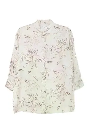 Peserico Floral-pattern Shirt - Neutrals