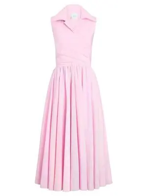 Patou Draped Midi Dress - Pink