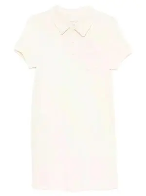A.p.c. Polo-collar Mini Dress - Neutrals