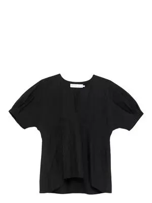 Proenza Schouler White Label Tia V-neck Top - Black