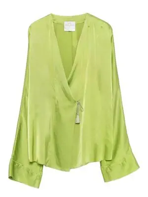 FORTE_FORTE Tassel-detail Blouse - Green