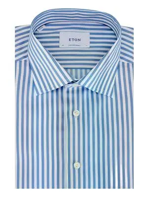 Eton Striped-pattern Shirt - Blue